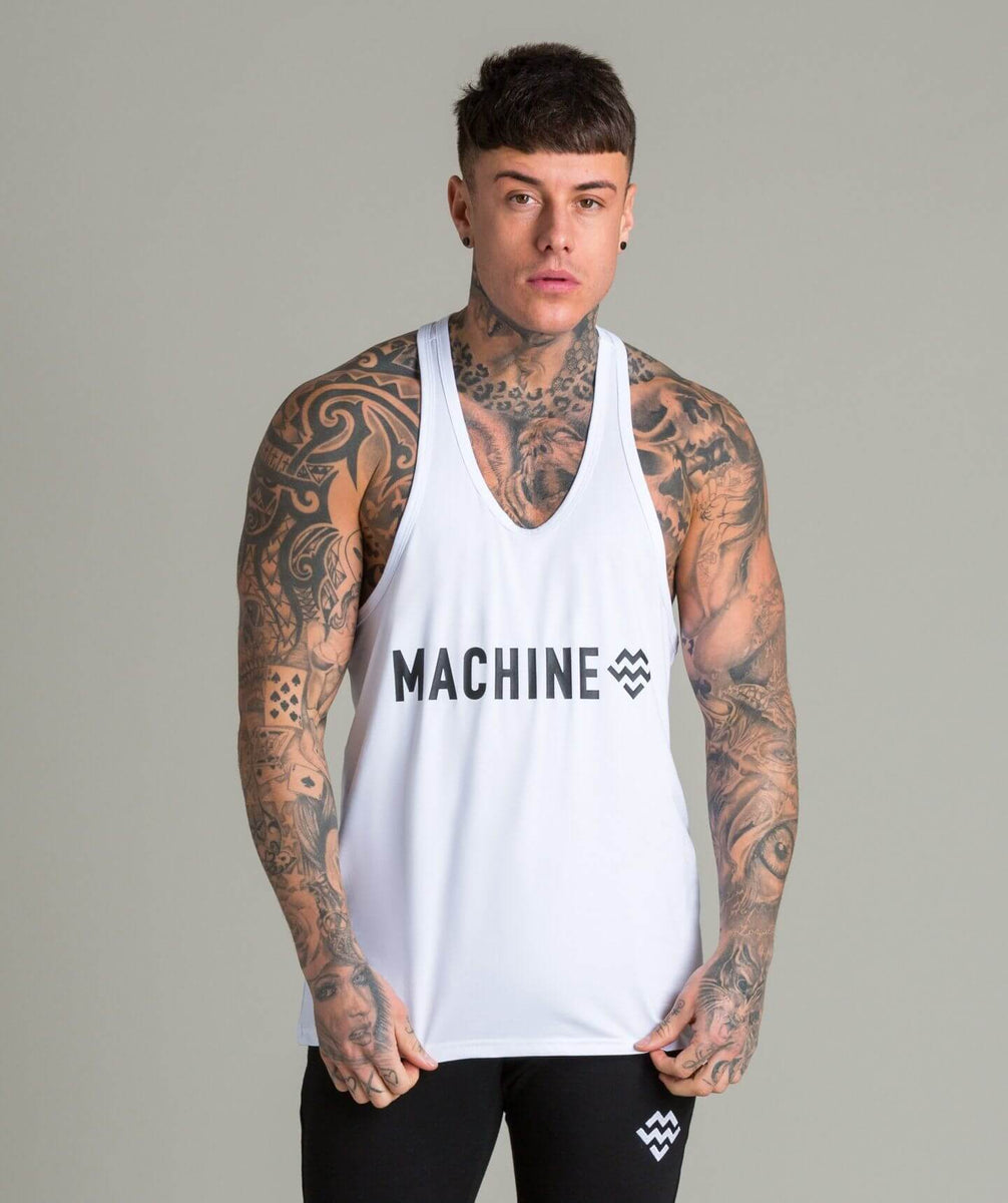 Machine Tech Stringer Vest (White) – Machine Fitness